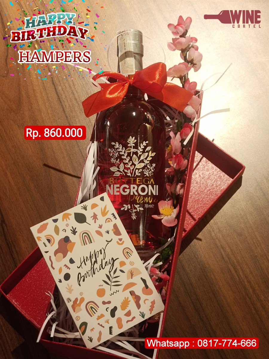 LIQUEUR Hampers BIRTHDAY Gift SET BOX Bottega Negroni Premix 700ml ...