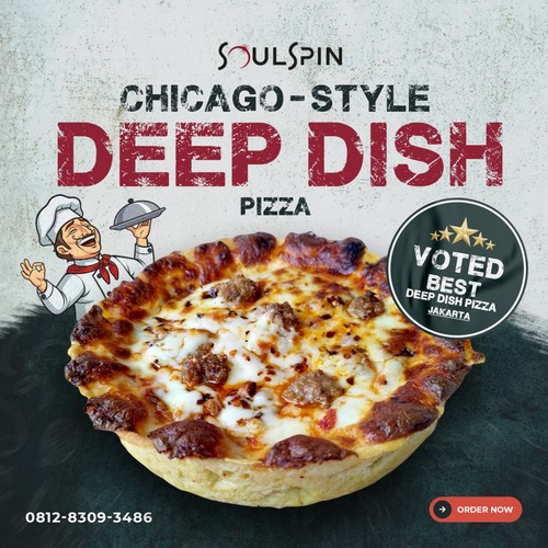 Meat Lovers Deep Dish Pizza 20cm | SOULSPIN