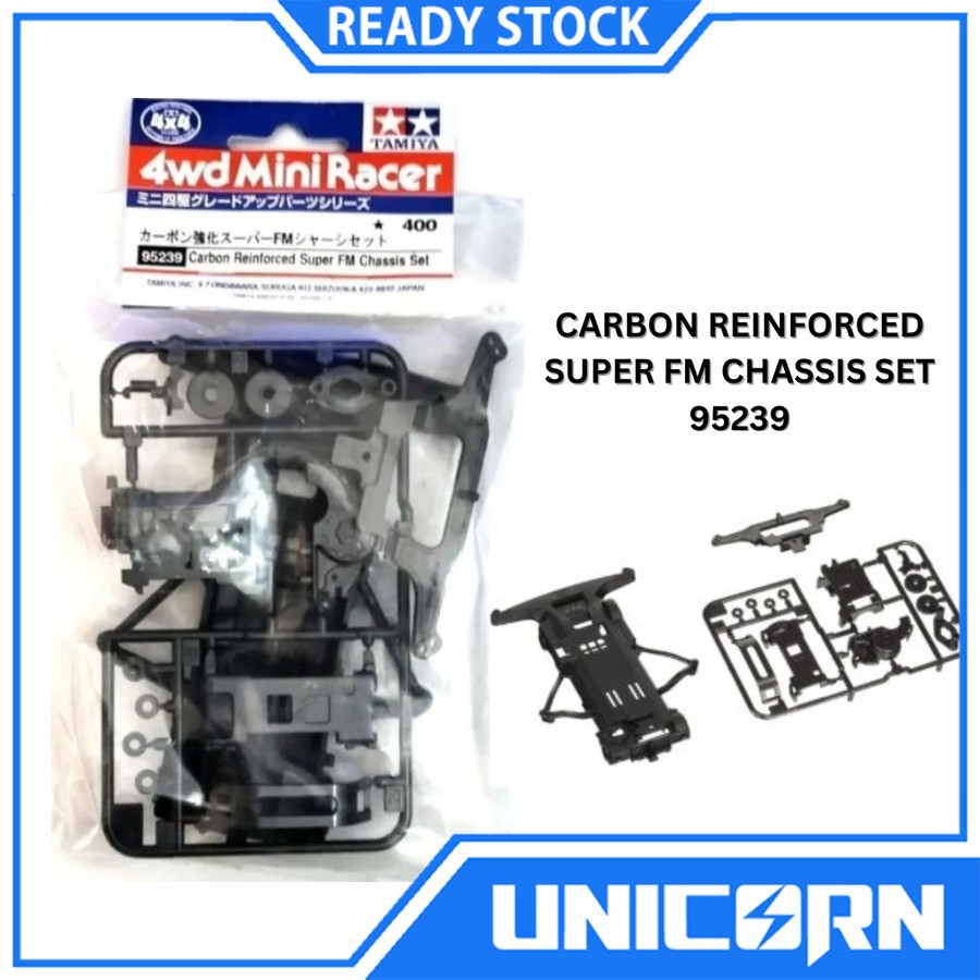 Mini 4WD Carbon Reinforced Super FM Chassis / Chassis Set 95239 ...