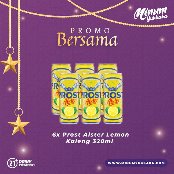 Paket 6 Prost Alster Lemon Kaleng 320ml | Minum Yuk Kaka