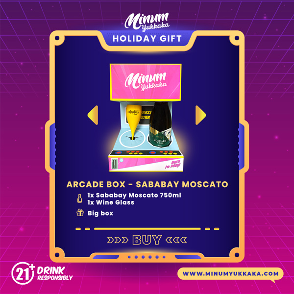 Arcade Box - Sababay Moscato & Gelas Sababay | Minum Yuk Kaka