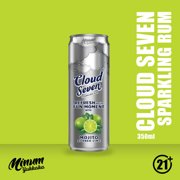 Cloud Seven Sparkling Rum Mojito Borneo Lime Kaleng 350ml | Minum Yuk Kaka
