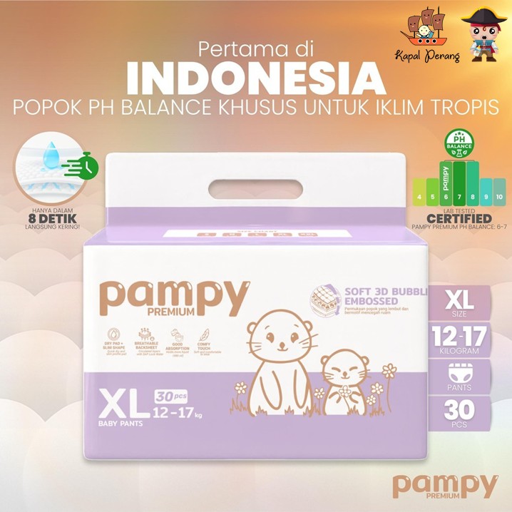 Pampy Baby Premium Pants Diapers XL30 (12-17kg) | Raja niaga nusantara