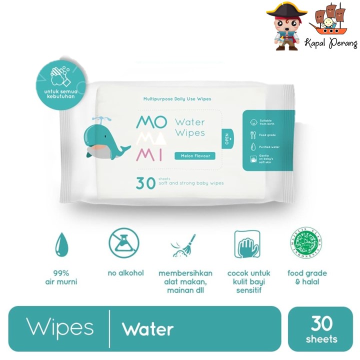 Momami Water Wipes 30s | Raja niaga nusantara