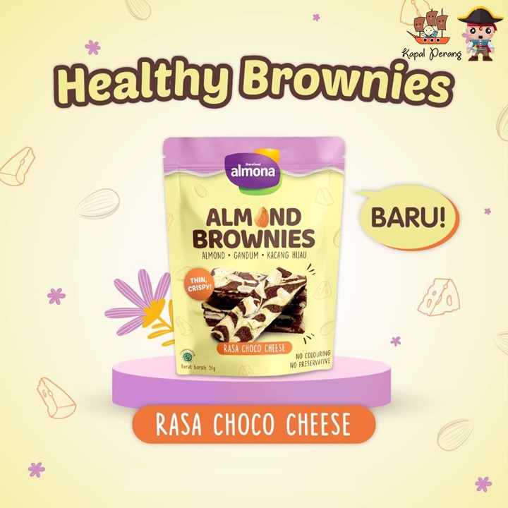 Almona Almond Brownies 50gr - Choco Cheese | Raja niaga nusantara