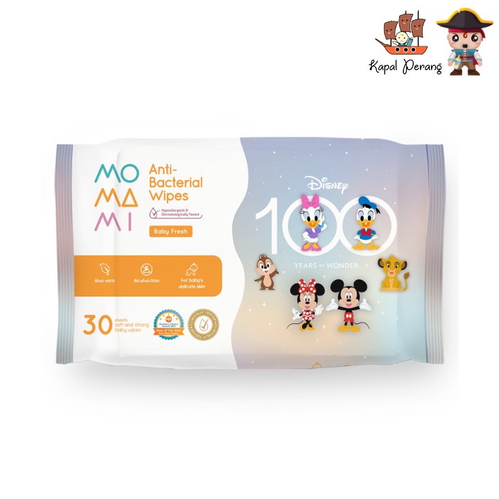 Momami Antibacterial Wipes 30s | Raja niaga nusantara