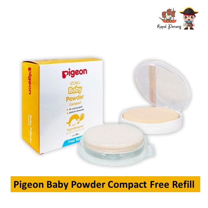 Pigeon Baby Powder Compact 45 gram Free Refill | Raja niaga nusantara