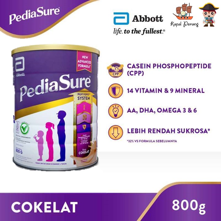 Pediasure Triplesure Coklat 800 g (1-10 tahun) | Raja niaga nusantara