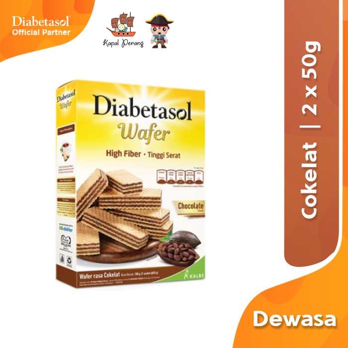 Diabetasol Wafer Chocolate 2 x 50 gram | Raja niaga nusantara